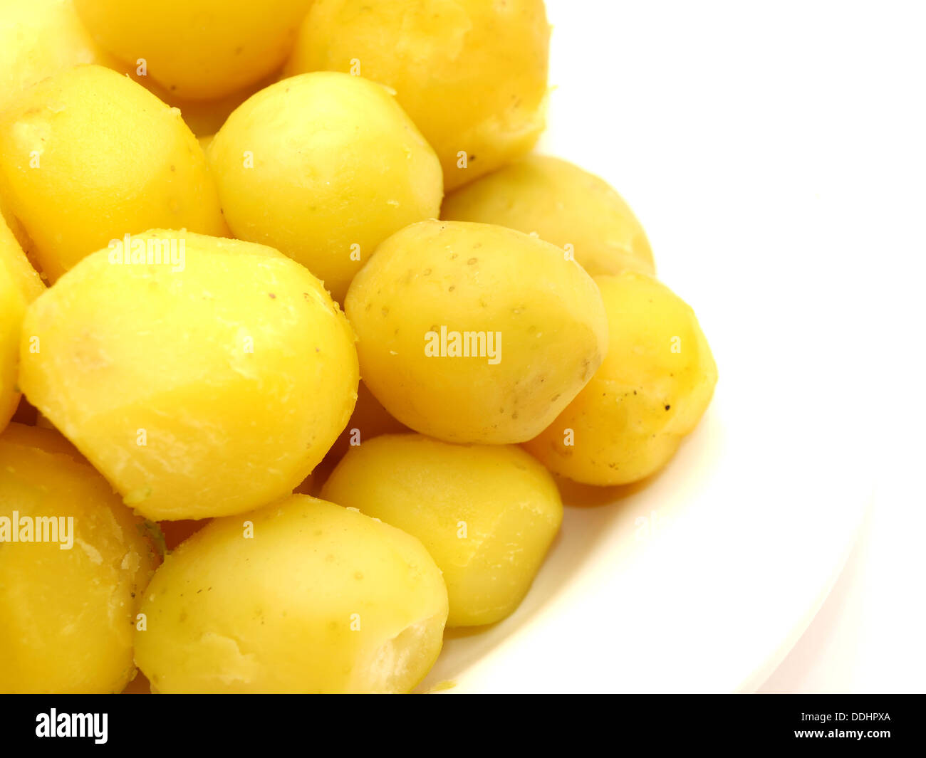 Boiled potato on a white background Stock Photo - Alamy