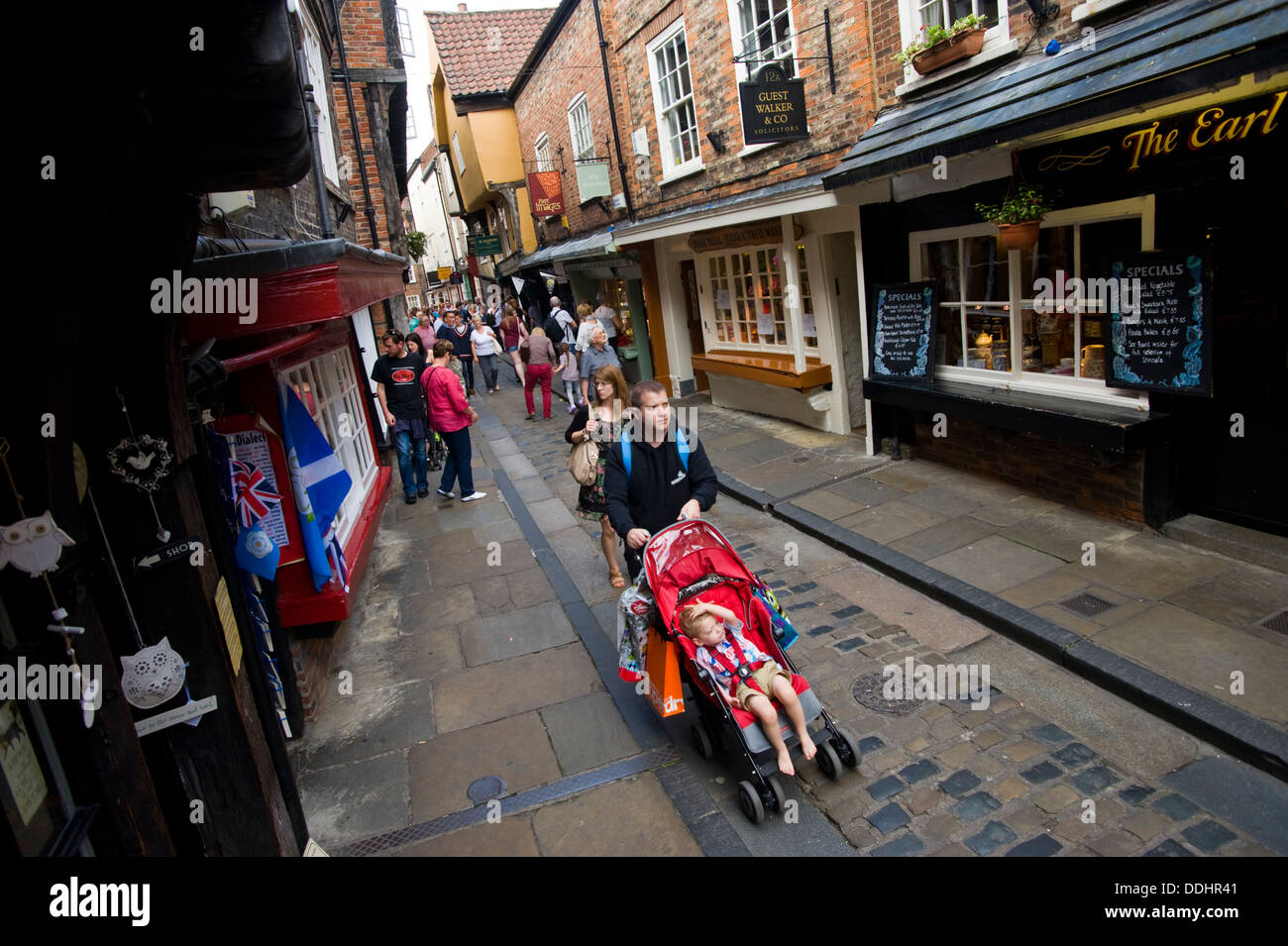 Tourists walking shambles hi-res stock photography and images - Alamy