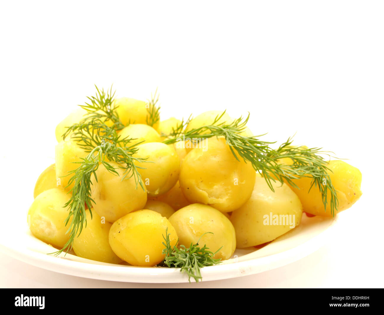 Boiled potato on a white background Stock Photo - Alamy