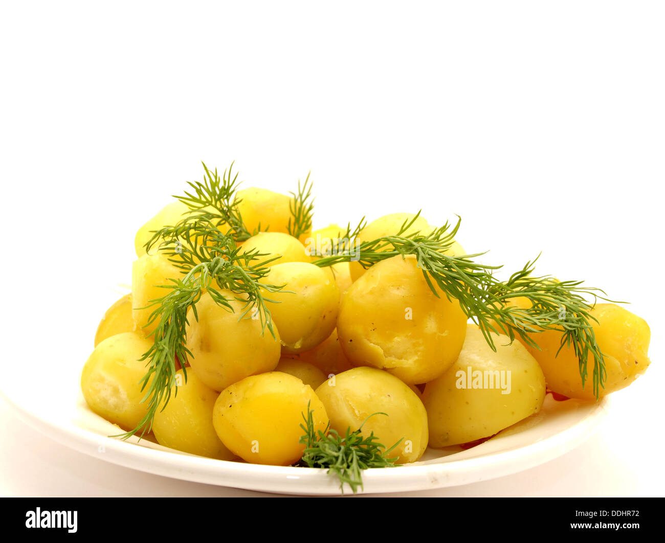 Boiled potato on a white background Stock Photo - Alamy