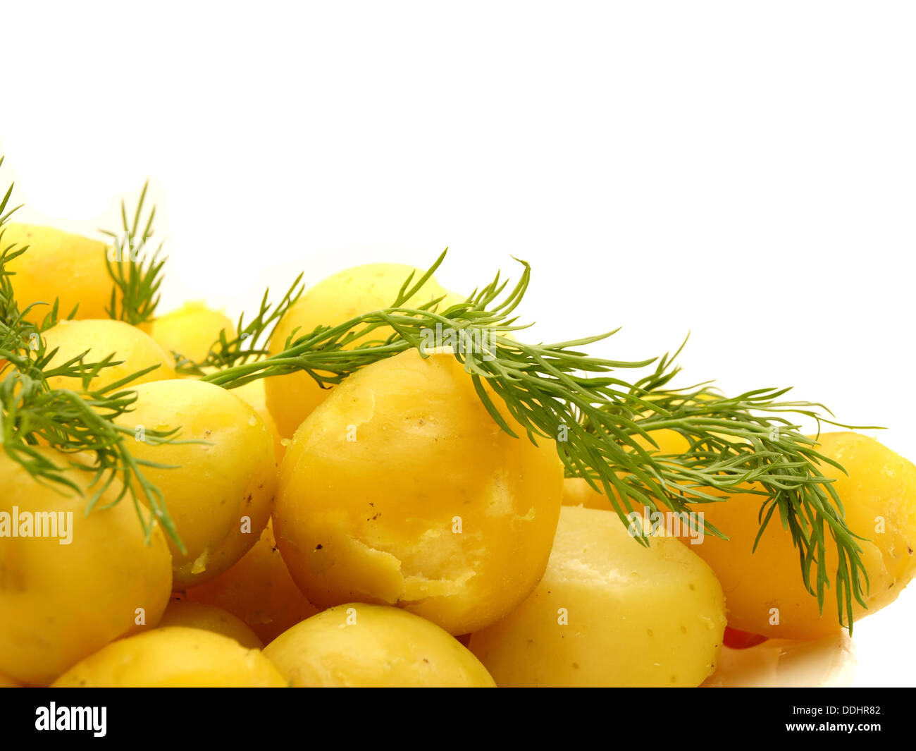 Boiled potato on a white background Stock Photo - Alamy