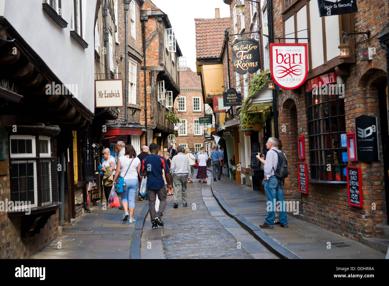 Tourists walking shambles hi-res stock photography and images - Alamy