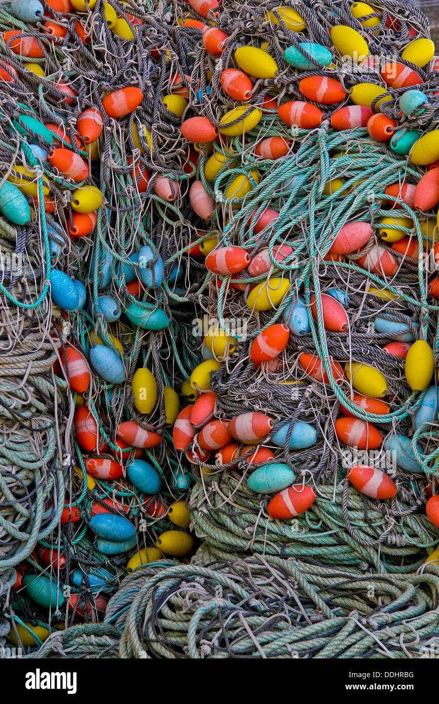Nets at Lastres, Colunga, Asturias, Spain Stock Photo - Alamy