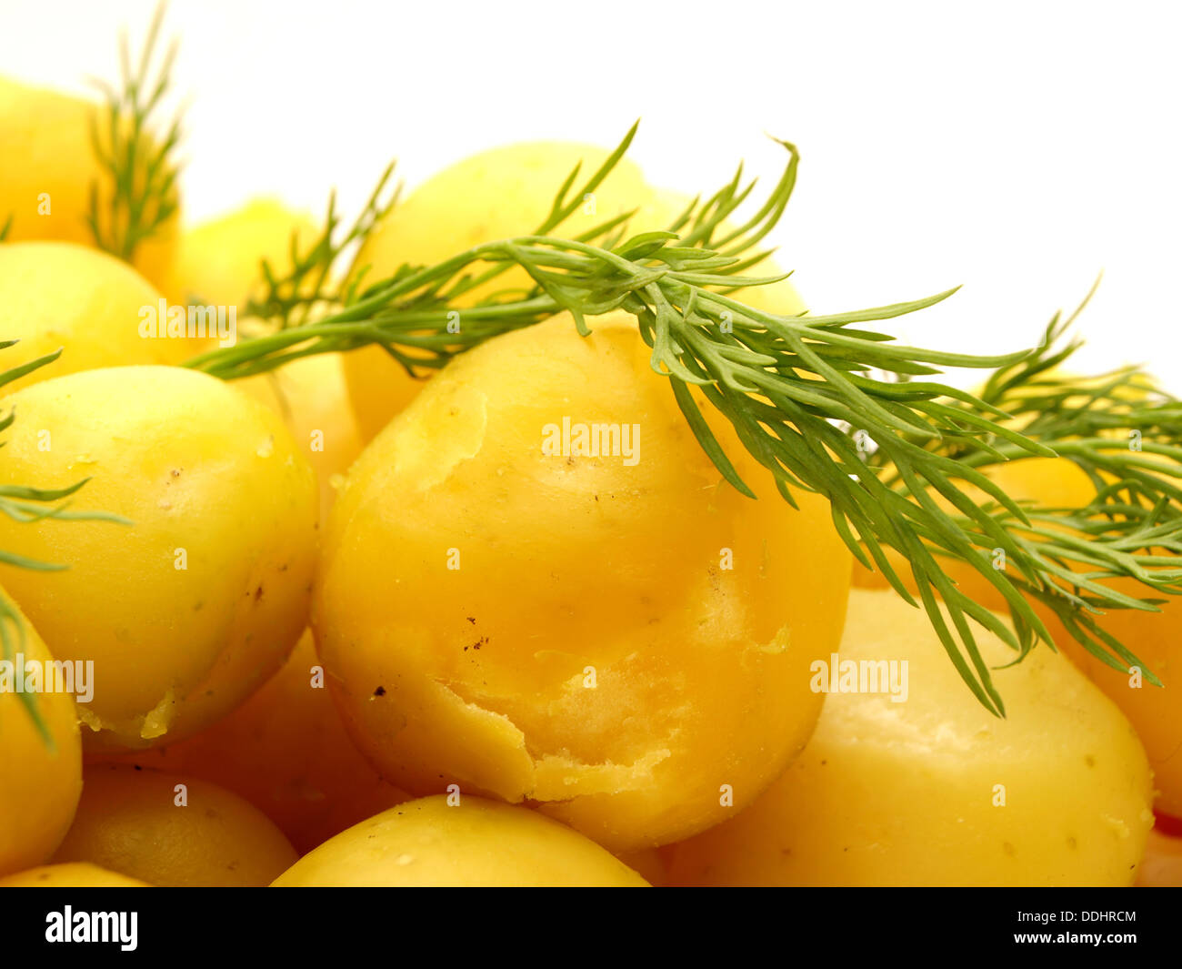 Boiled potato on a white background Stock Photo - Alamy