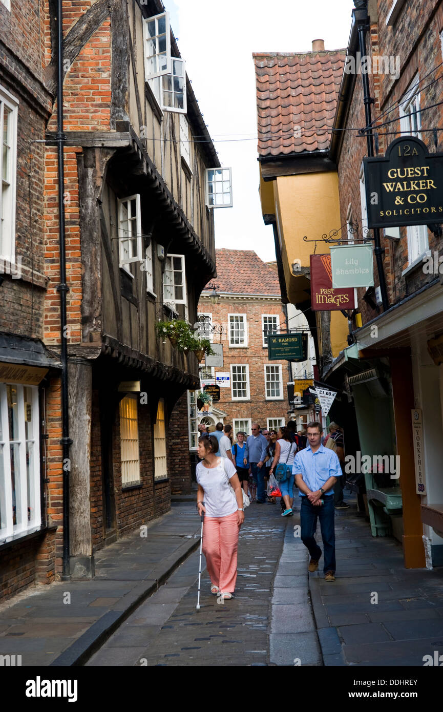 Tourists walking shambles hi-res stock photography and images - Alamy
