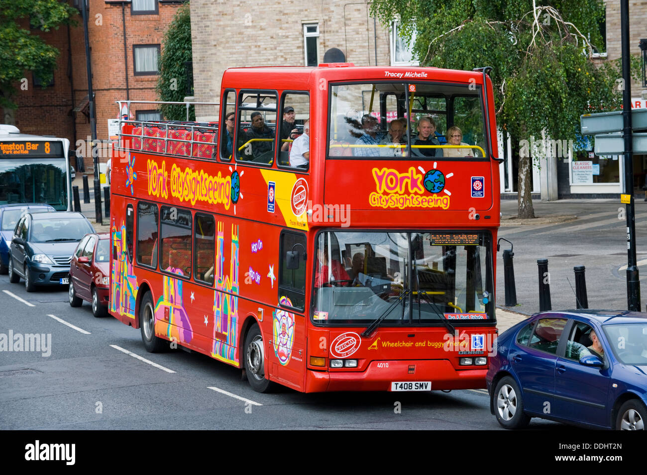 YORK SIGHTSEEING tourism tour double decker bus in the city of York ...