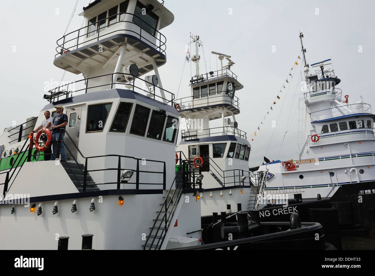 The tugboats Red Hook, Hunting Creek and Tasman Sea during the annual ...