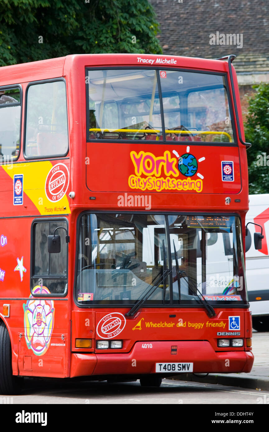 YORK SIGHTSEEING tourism tour double decker bus in the city of York ...