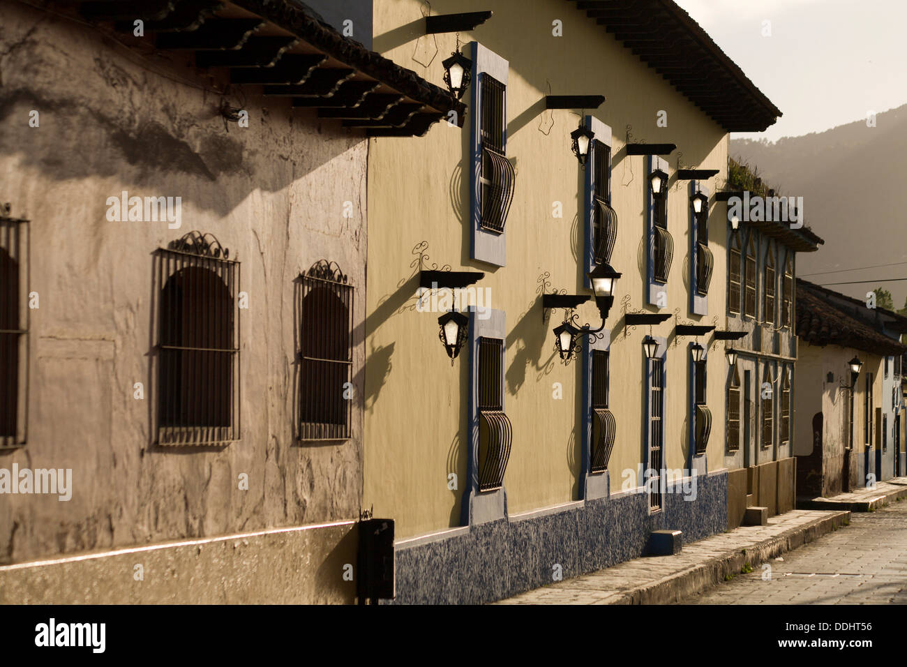 Street with old houses Stock Photo - Alamy