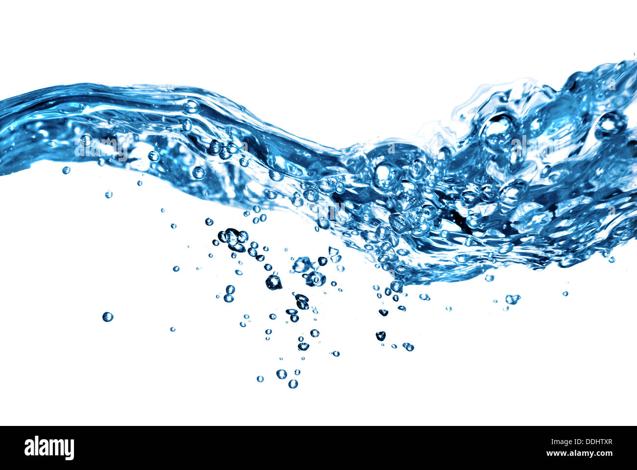 water splash with bubbles isolated on white Stock Photo - Alamy