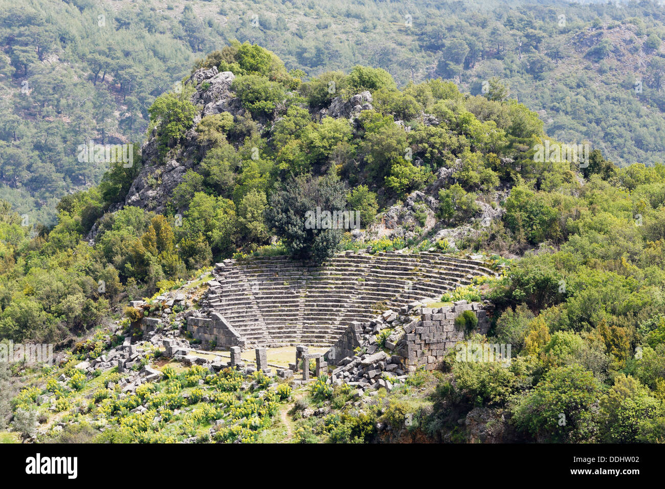 Ancient city of Pinara, amphitheatre Stock Photo - Alamy
