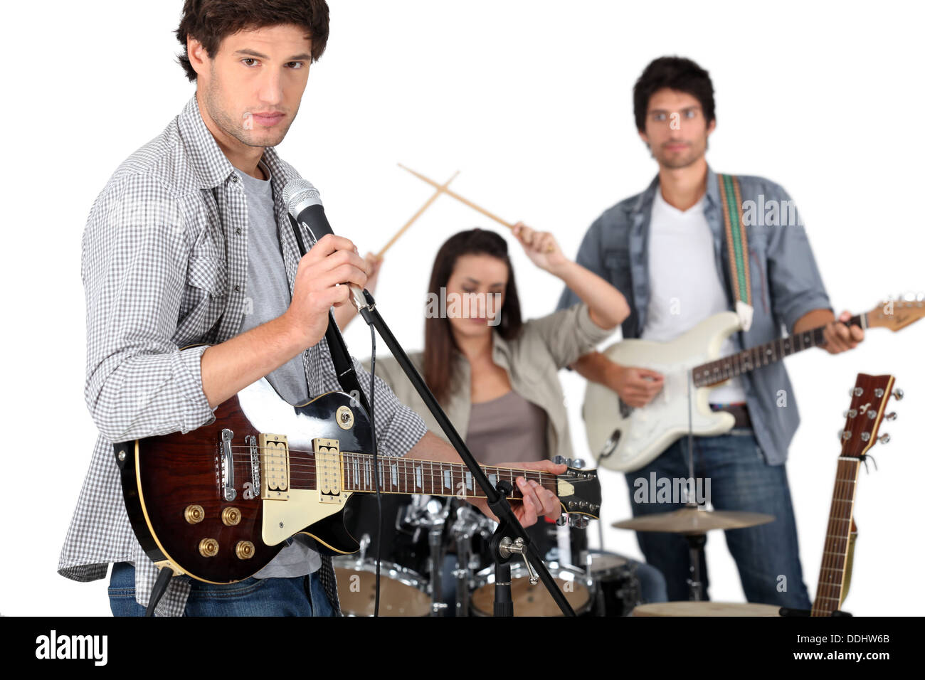 Teenage band garage hi-res stock photography and images - Alamy
