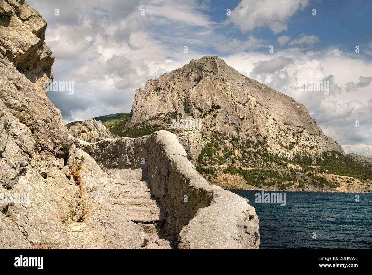 Stairs in the rock in crimea Stock Photo - Alamy