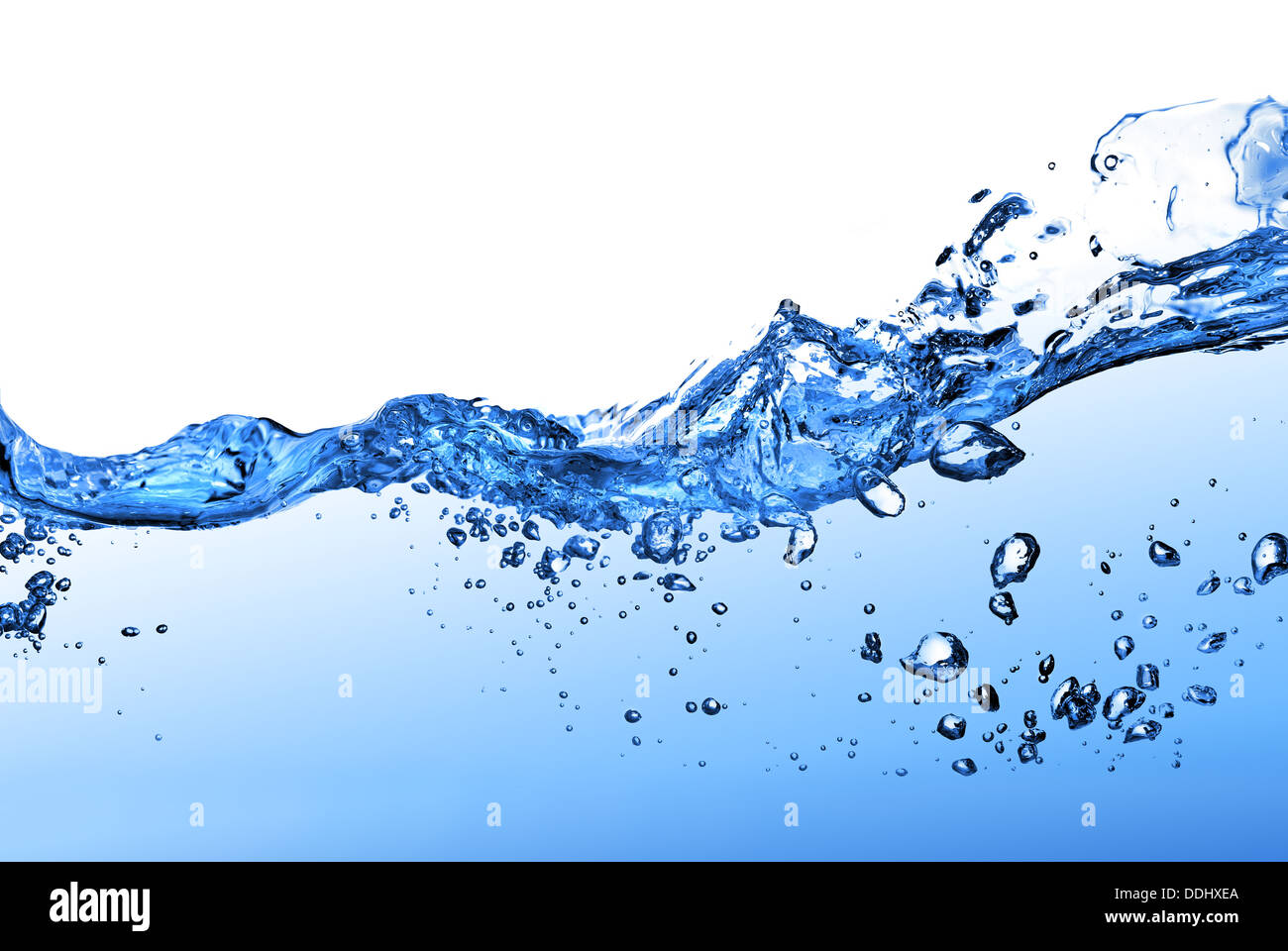 water splash with bubbles isolated on white Stock Photo - Alamy