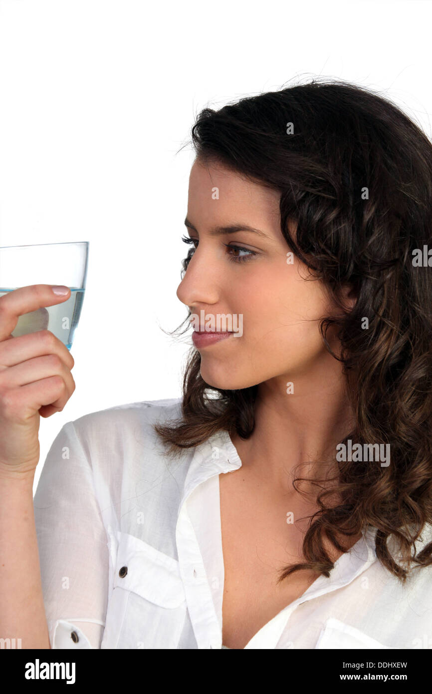 woman drinking water Stock Photo - Alamy