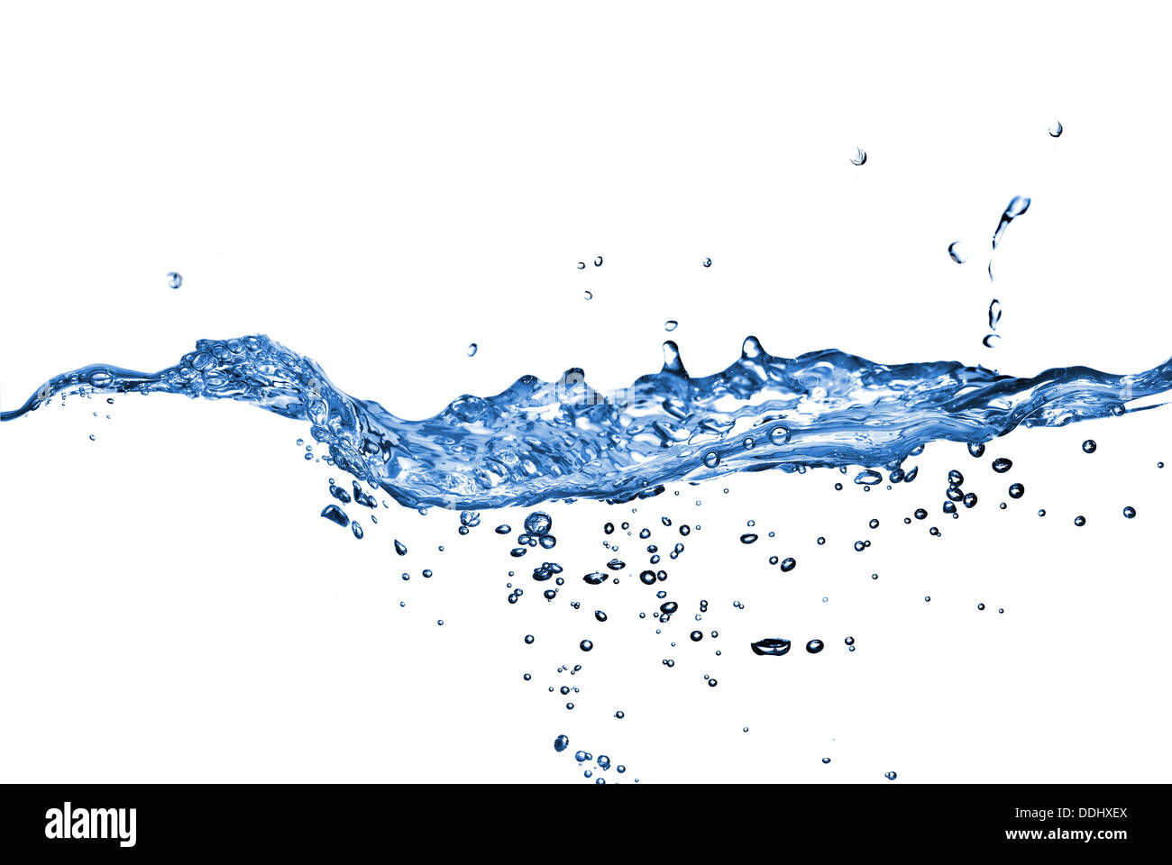 water splash with bubbles isolated on white Stock Photo - Alamy