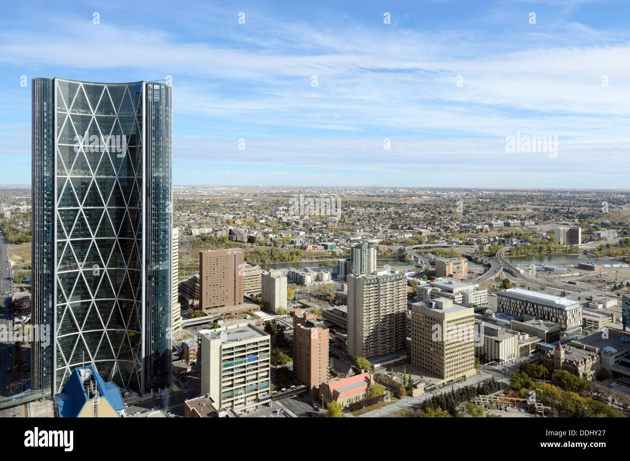 Calgary, Canada - October 7th, 2012: View of Calgary city from Calgary ...
