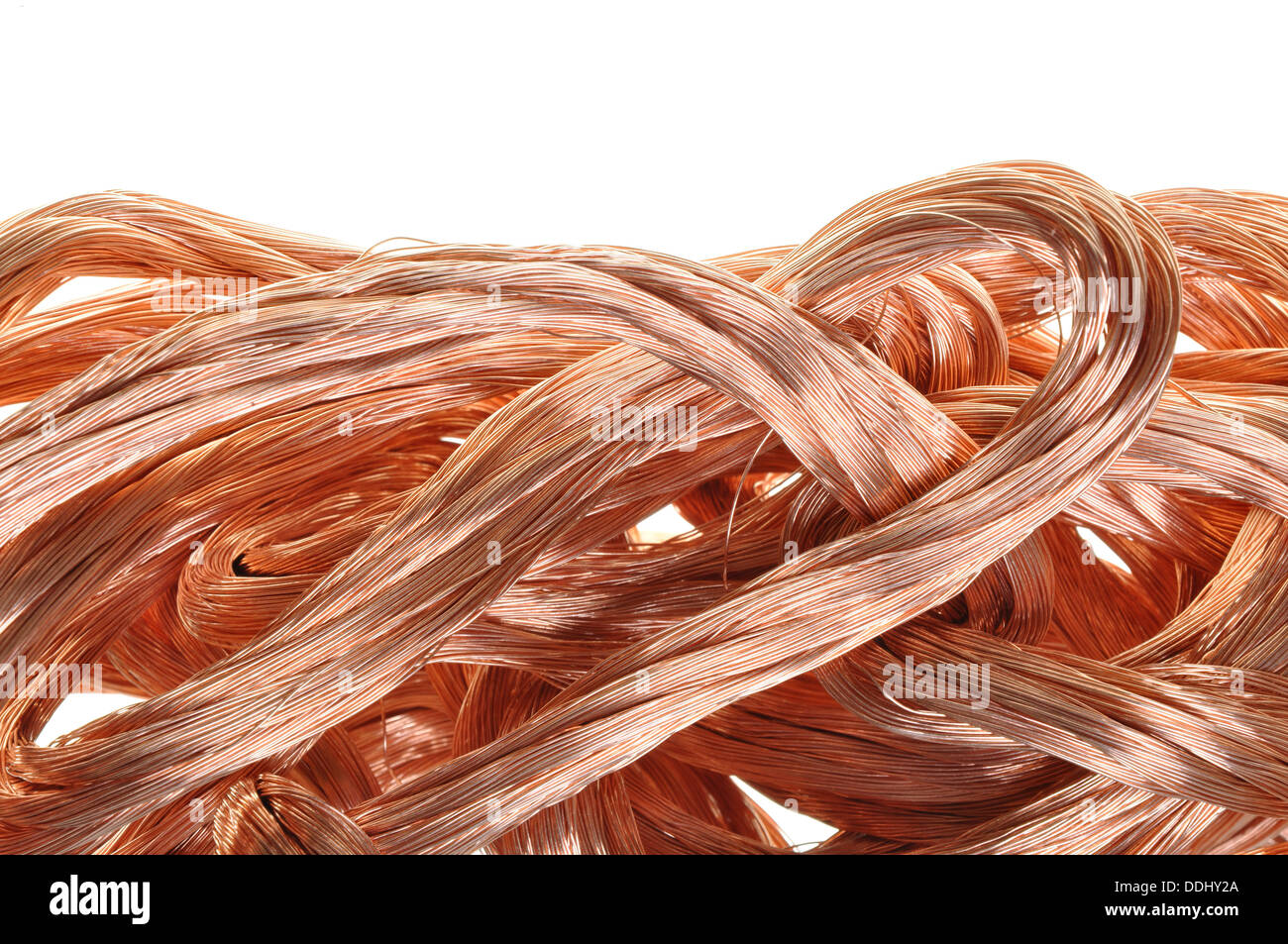 Copper wire in abstract form, idea of relationship Stock Photo - Alamy