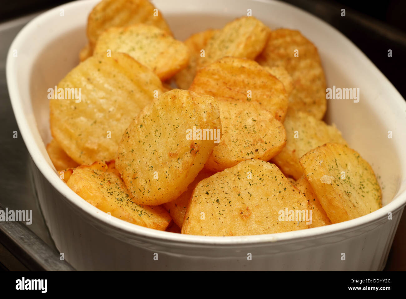 A Fried potatoes Warm hot in buffet Stock Photo - Alamy