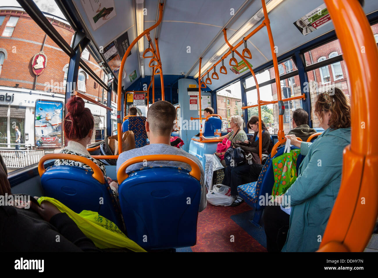 Bus passengers interior hi-res stock photography and images - Alamy