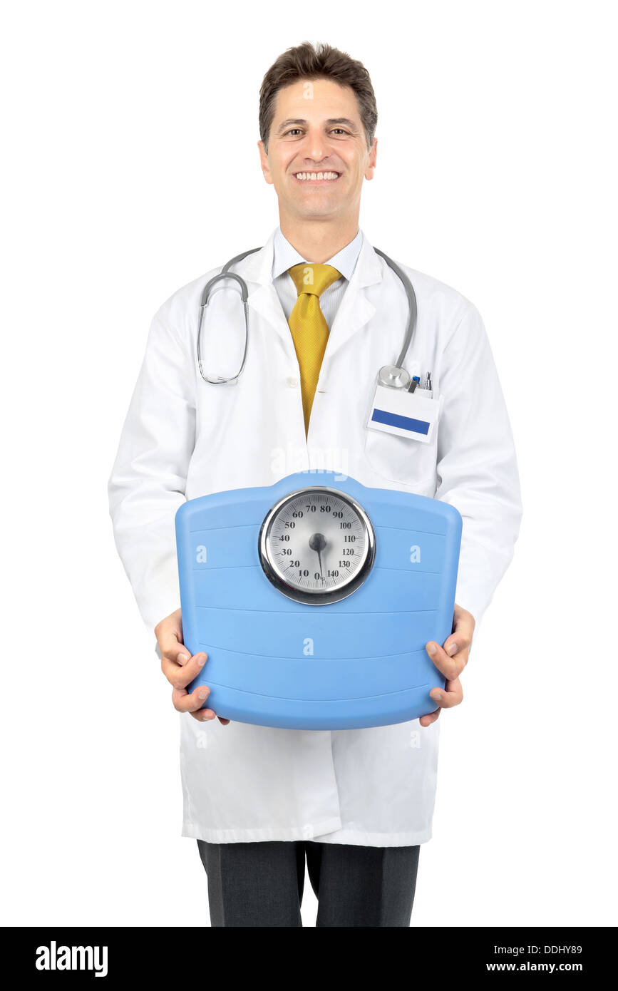 Doctor weight scale hi-res stock photography and images - Alamy