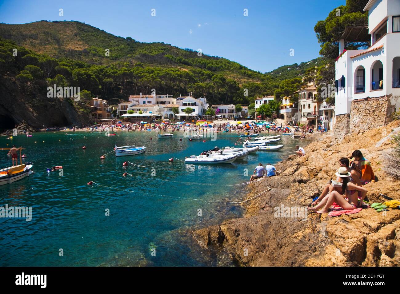 Sa Tuna Beach, Begur, Baix Empordá, Costa Brava, Girona Province ...