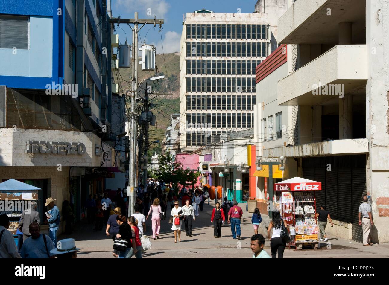 Honduras Tegucigalpa City Street In High Resolution Stock Photography ...