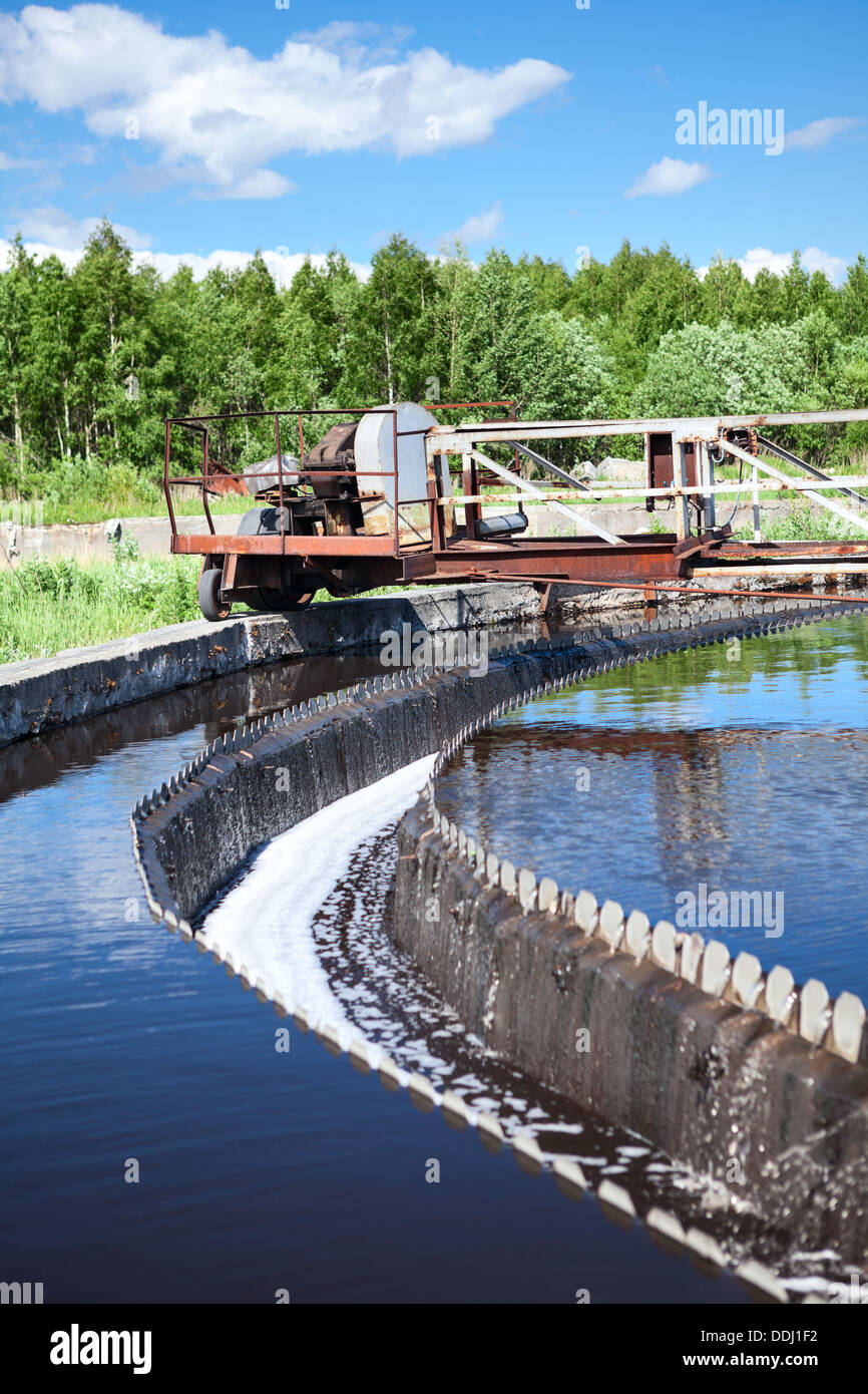 Mechanically driven scrapers in primary circular sedimentation tank ... Mechanically driven scrapers in primary circular sedimentation tank ...