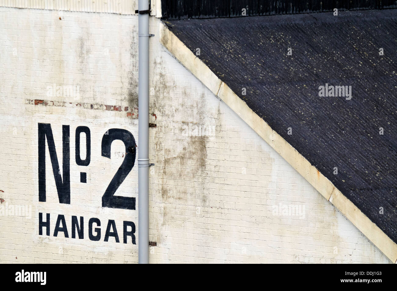 Large painted identification signage on the Number 2 hangar at the old ...