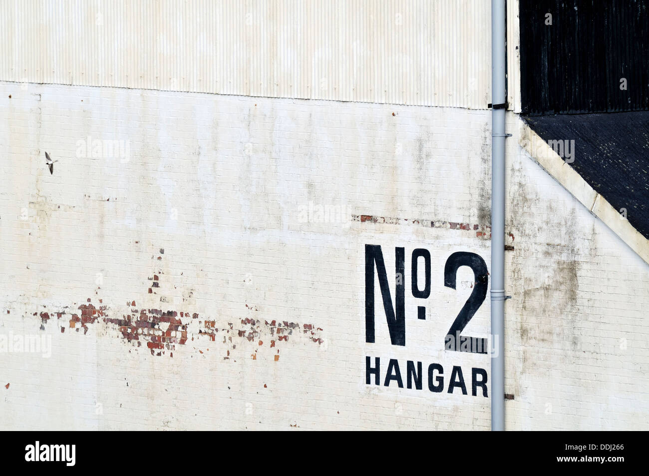 Large painted identification signage on the Number 2 hangar at the old ...