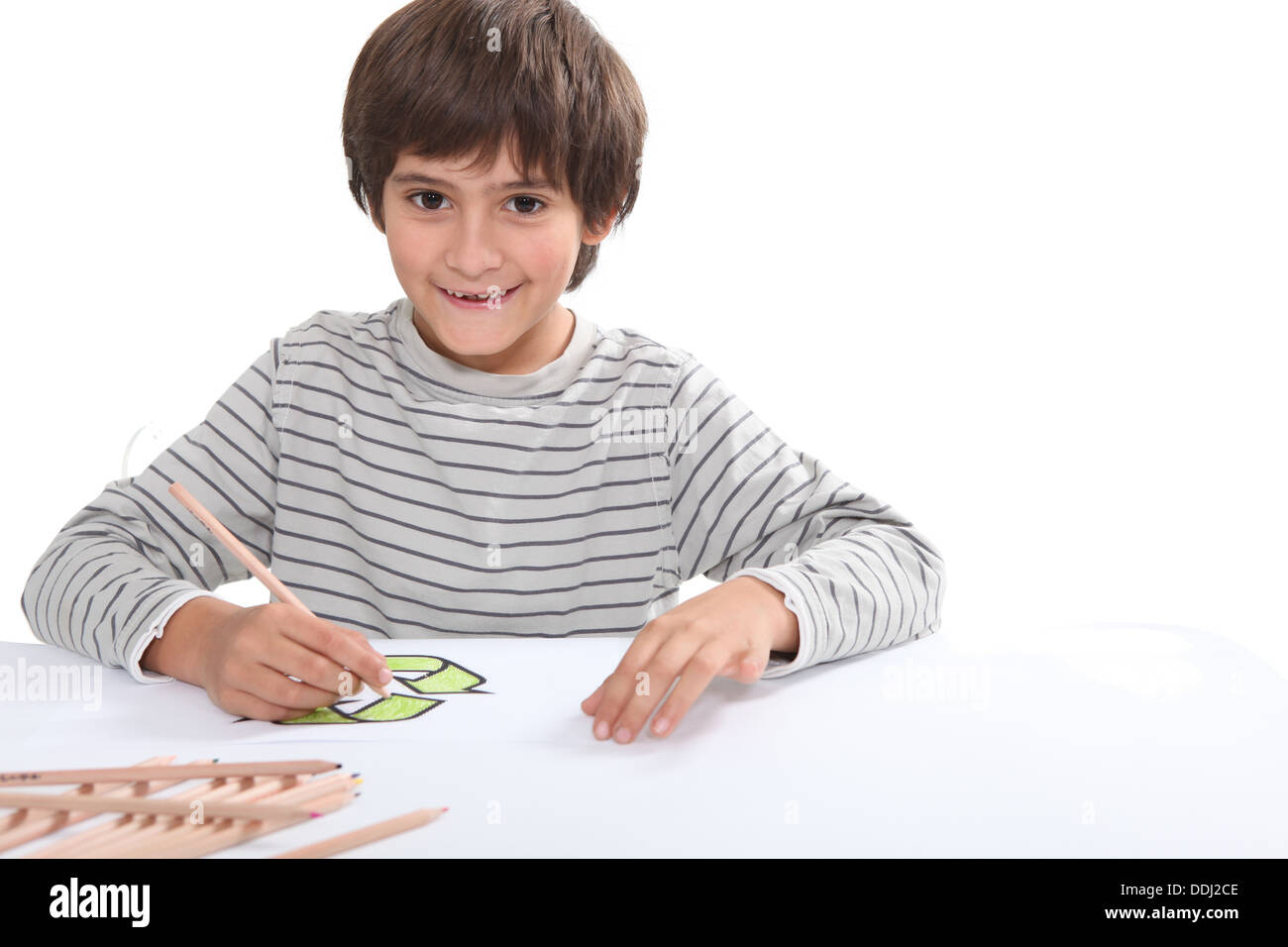 Little boy drawing Stock Photo - Alamy