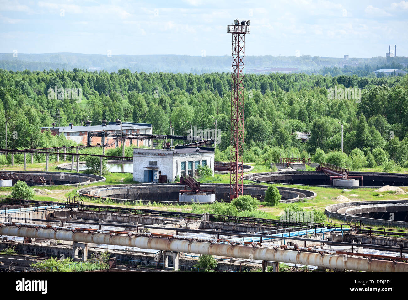 View of industrial wastewater treatment plant (WWTP Stock Photo - Alamy