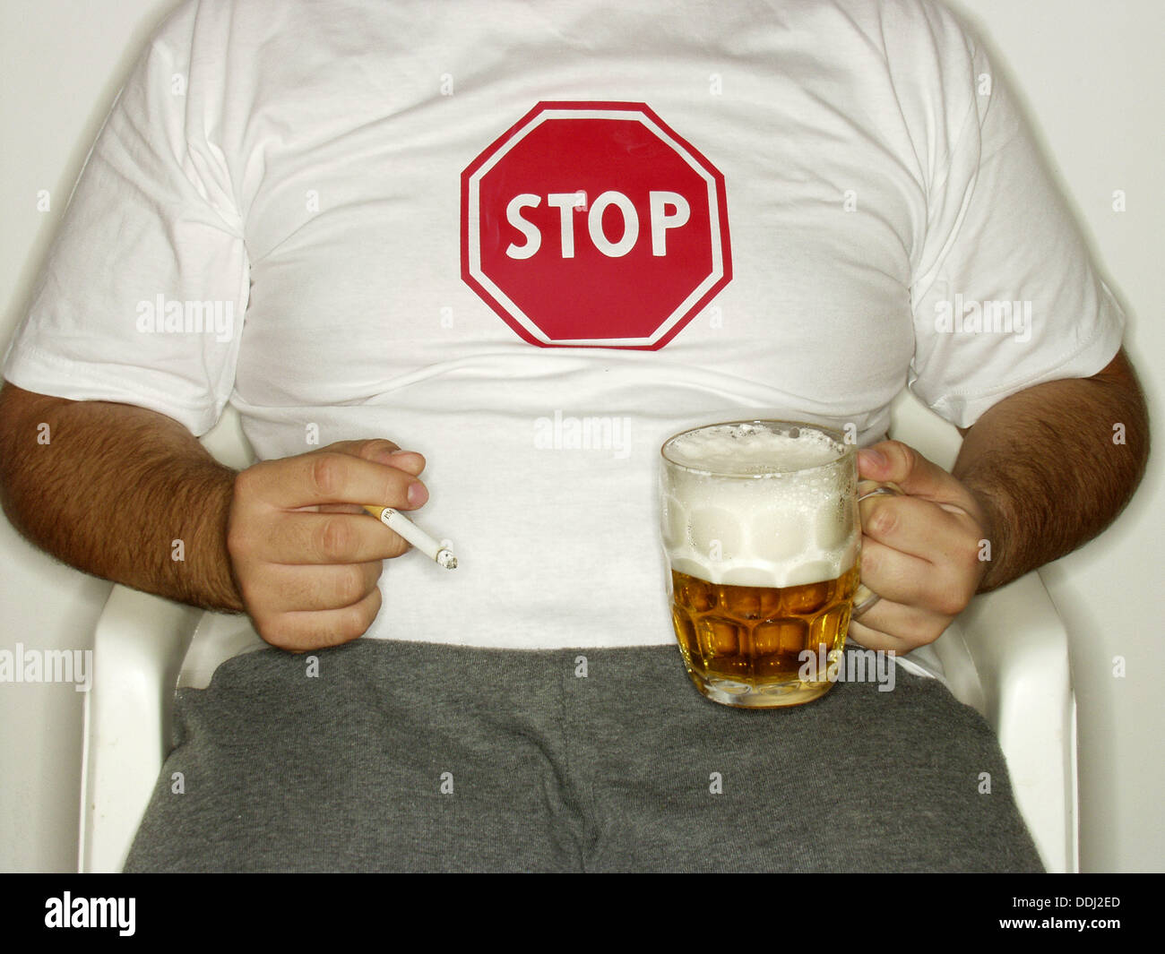 Obese smoker hi-res stock photography and images - Alamy
