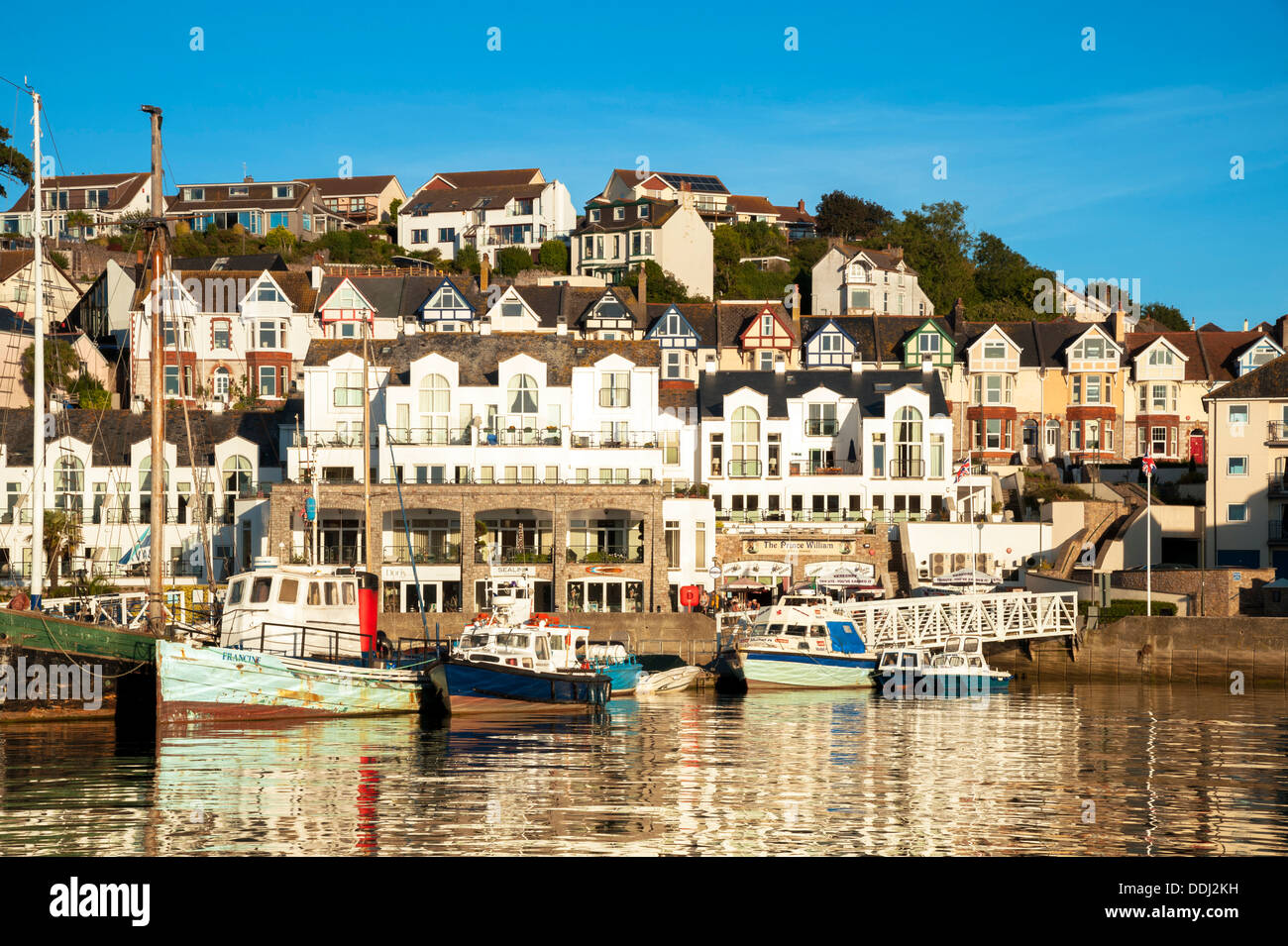 Boats in the harbour at Brixham, Devon, UK Stock Photo - Alamy
