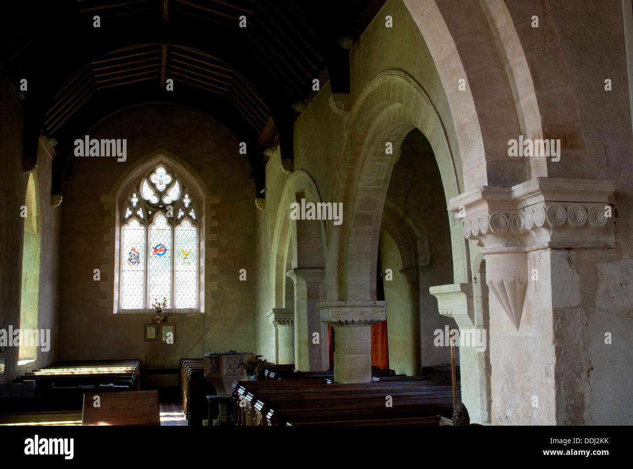 St. Peter`s Church, Little Rissington, Gloucestershire, England, UK ...
