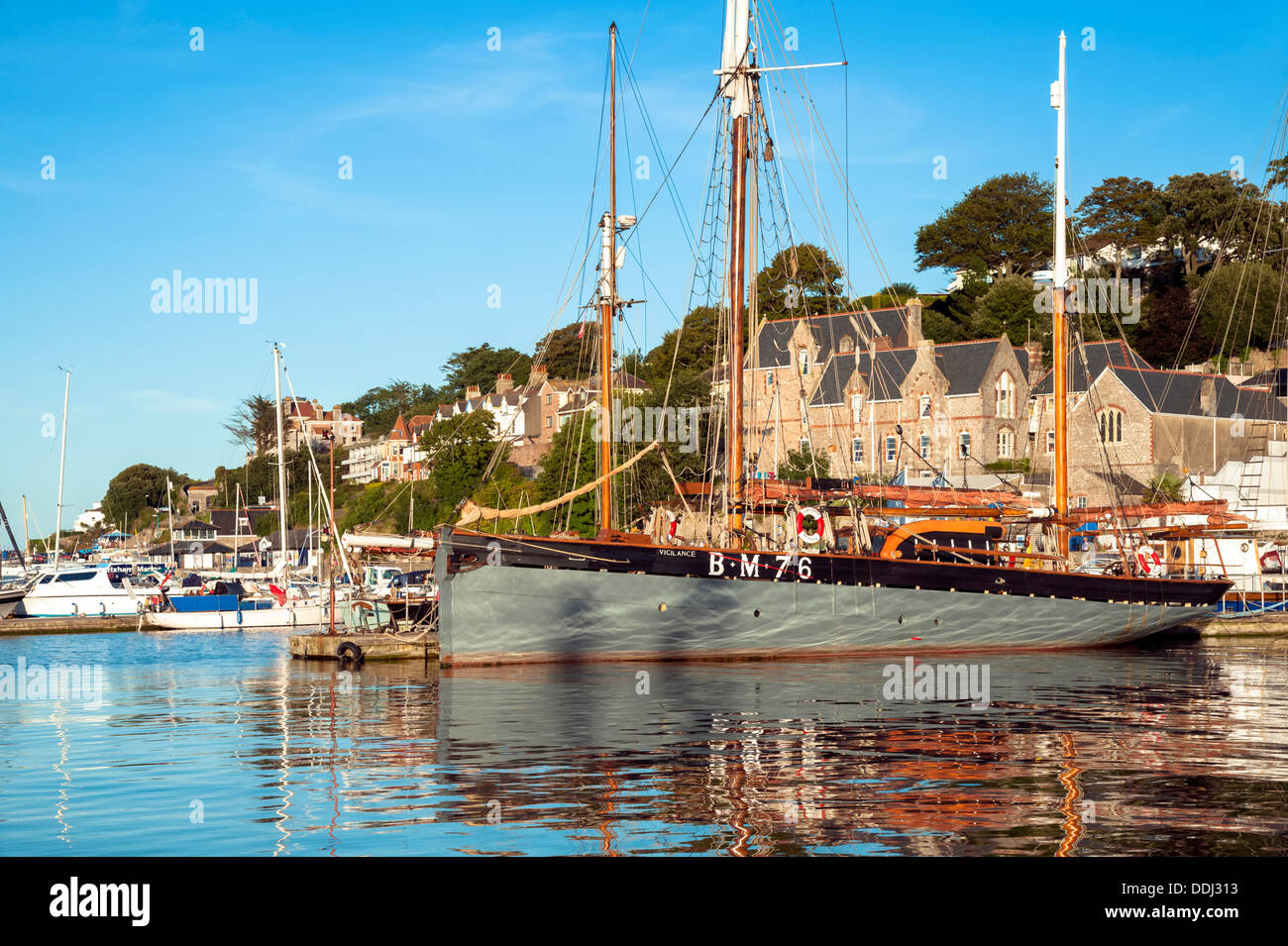 Boats in the harbour at Brixham, Devon, UK Stock Photo - Alamy