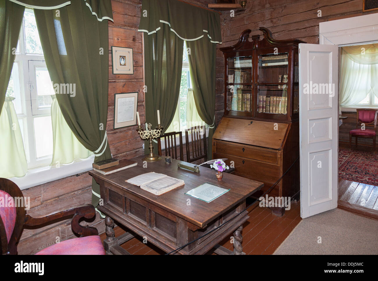 The interior of the museum Suvorov in Konchanskoe-Suvorovskoye Stock ...