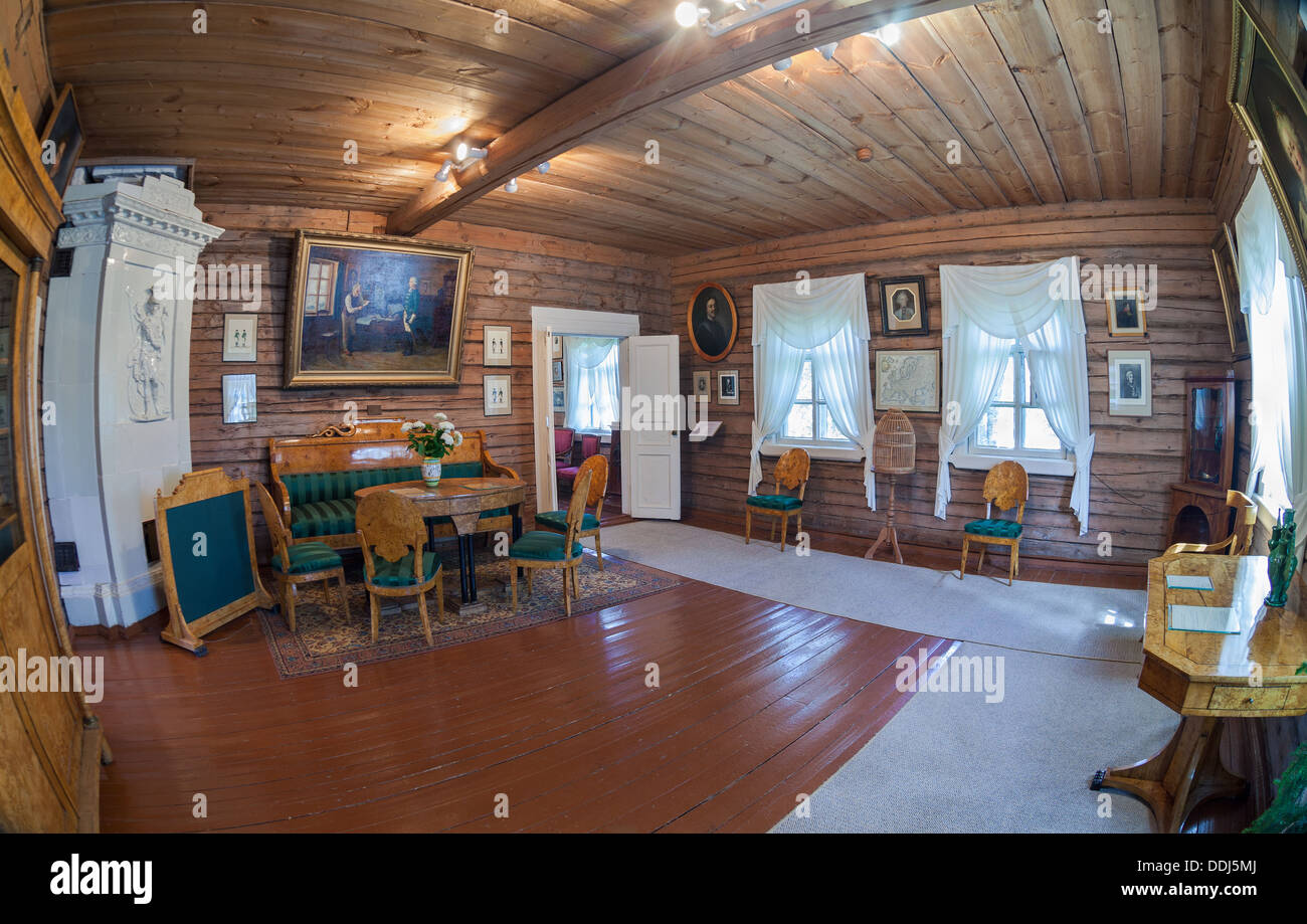 The interior of the museum Suvorov in Konchanskoe-Suvorovskoye Stock ...