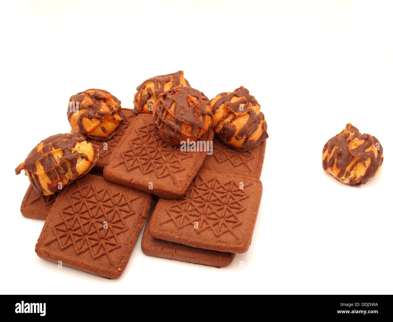 Cookies on a white background Stock Photo - Alamy