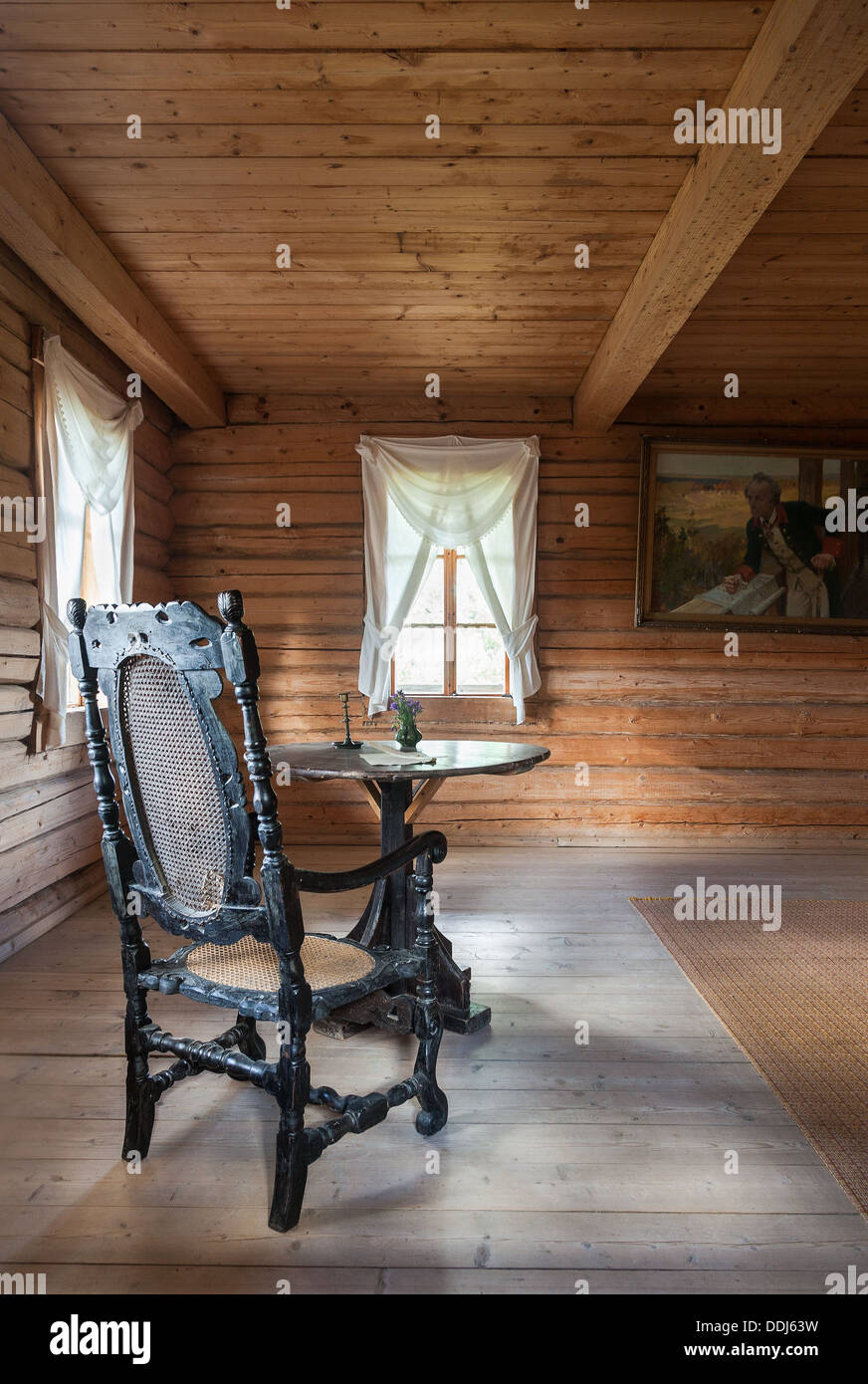 The interior of the museum Suvorov in Konchanskoe-Suvorovskoye Stock ...