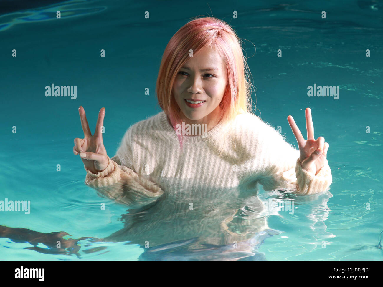 Singer Tanya shoots MV for her new song in Taipei,China on Monday ...