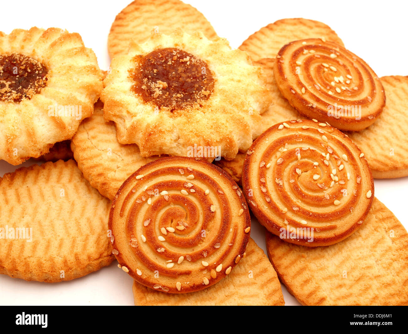 Cookies on a white background Stock Photo - Alamy