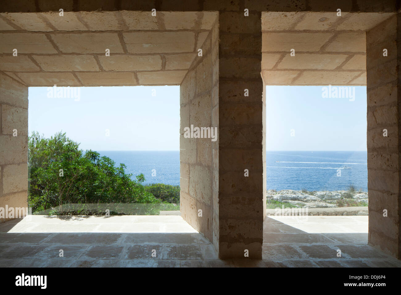 Can Lis, Mallorca, Spain. Architect: Utzon, Jorn, 1971. Living Room ...