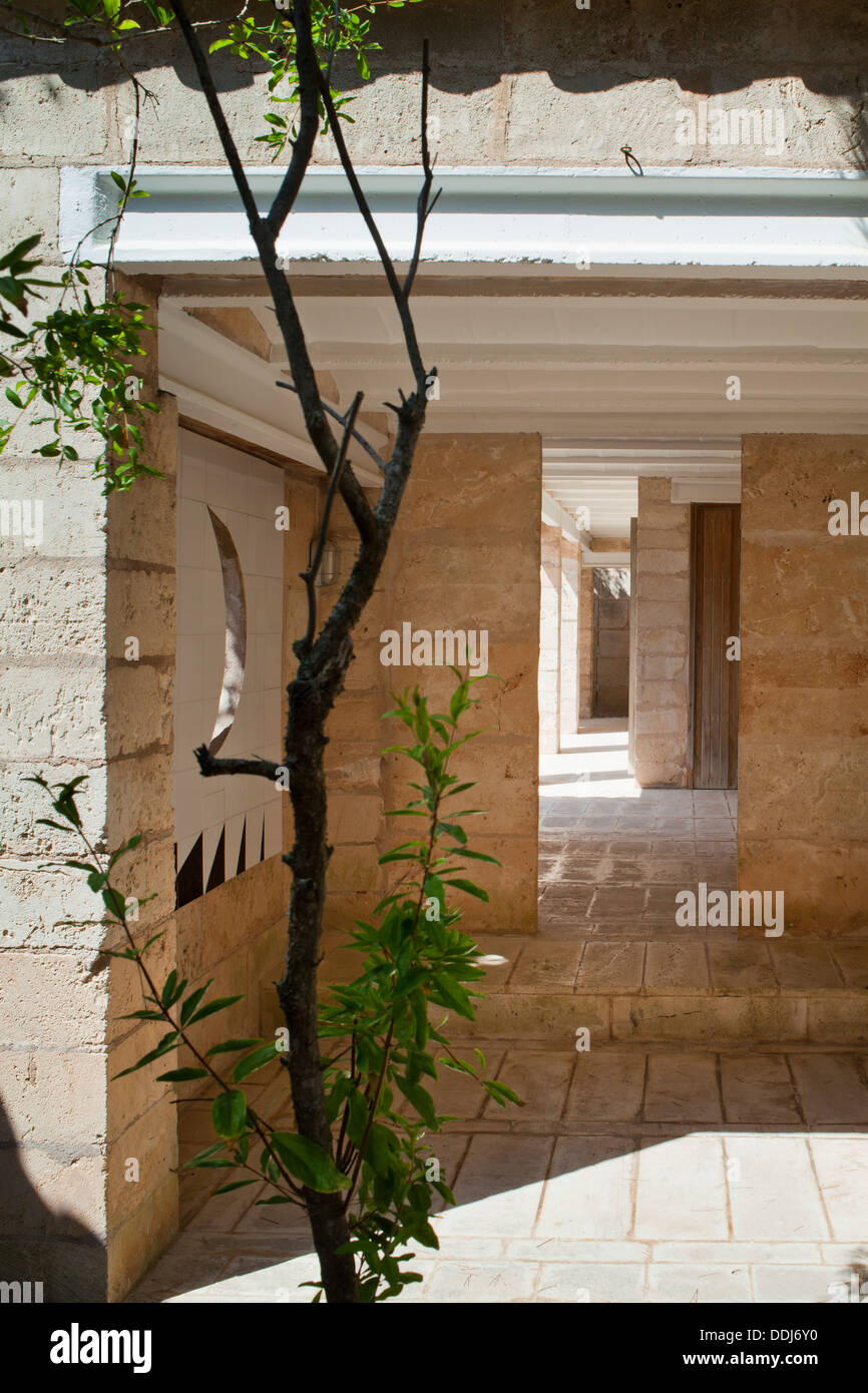 Can Lis, Mallorca, Spain. Architect: Utzon, Jorn, 1971. View through ...