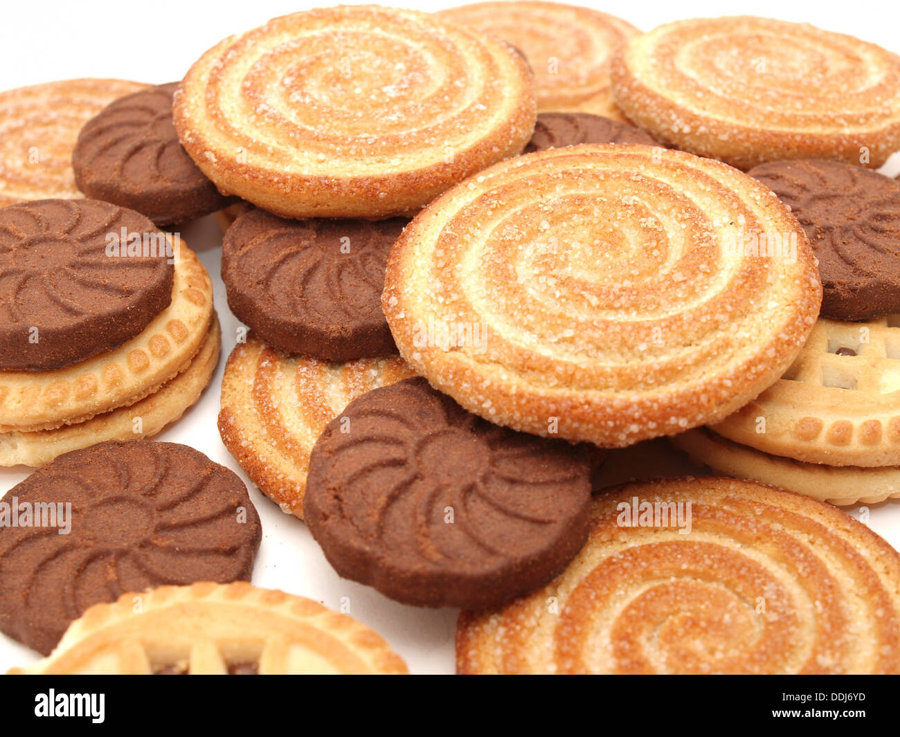 Cookies on a white background Stock Photo - Alamy