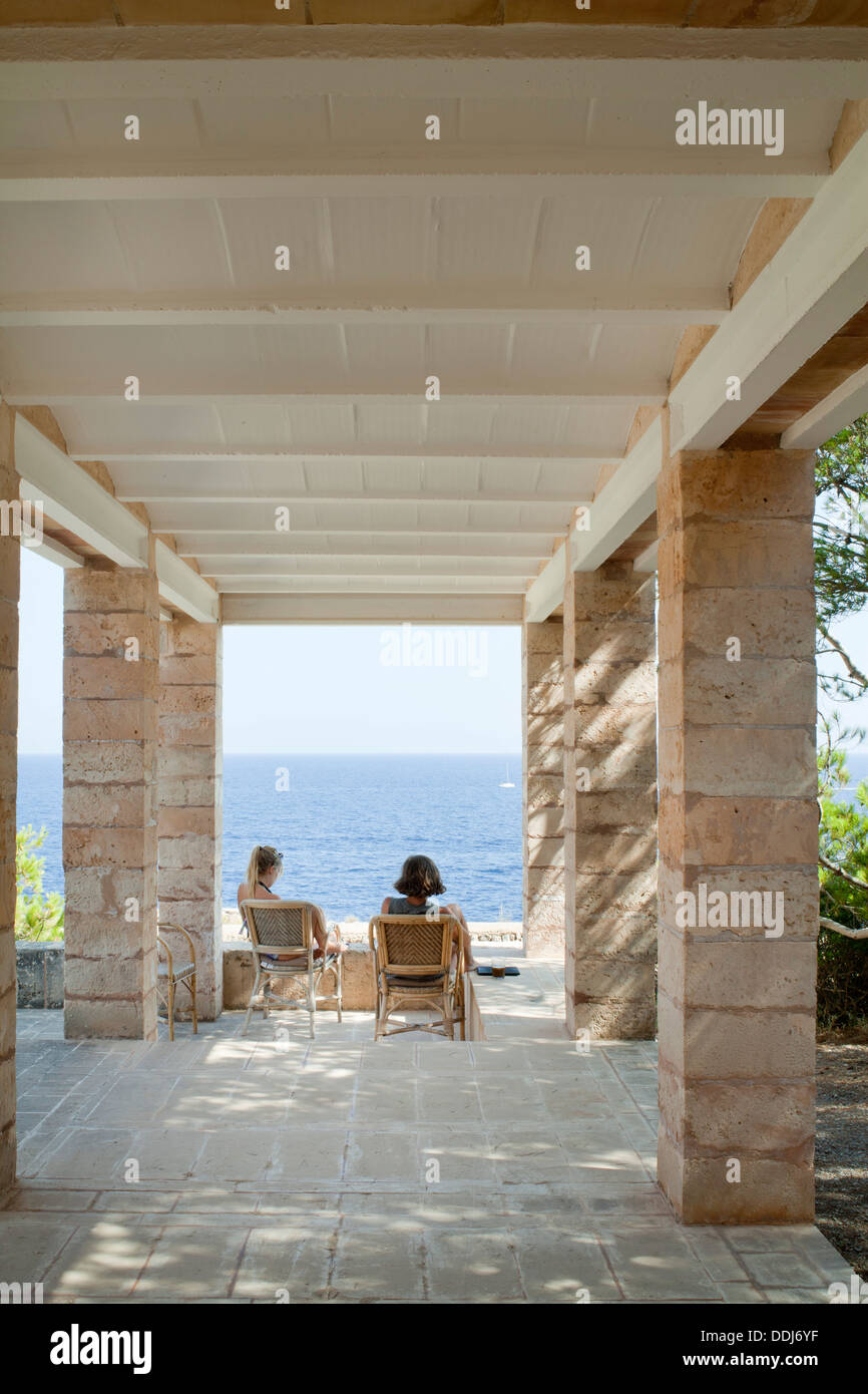 Can Lis, Mallorca, Spain. Architect: Utzon, Jorn, 1971. Main terrace ...