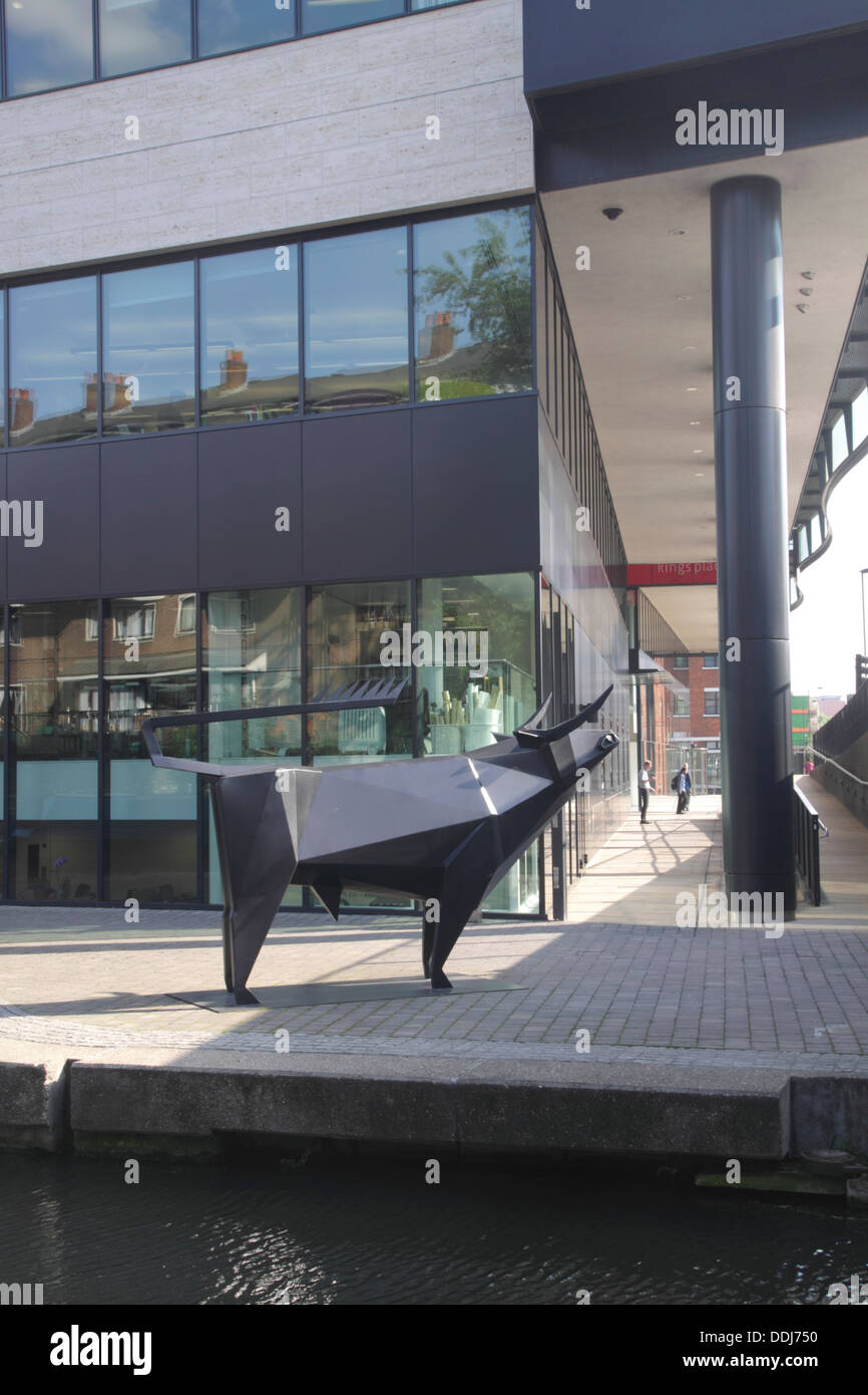 Kings Place office building by Regent's Canal Kings Cross London Stock ...