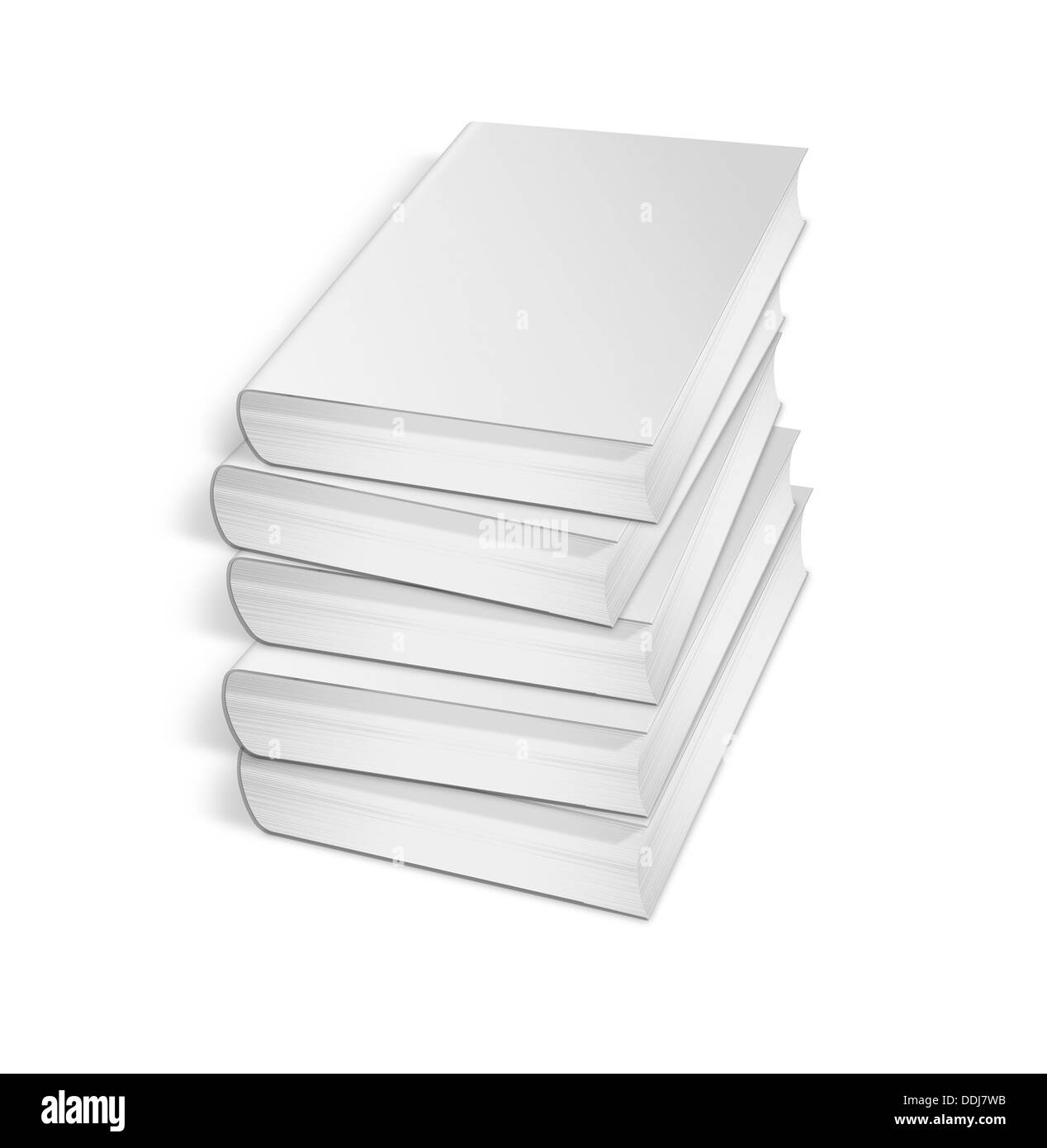 collection of various blank white books on white background Stock Photo ...