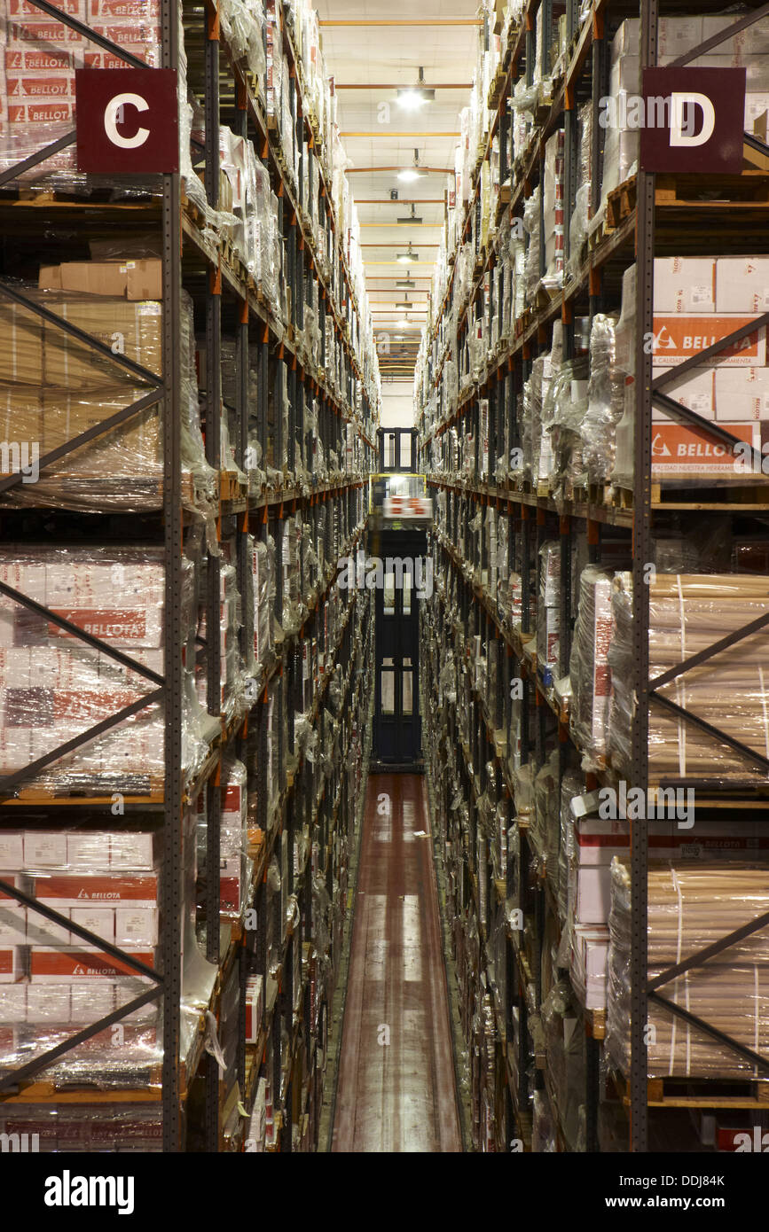 Stock storage, hand tool manufacturing plant, metallurgy Stock Photo ...