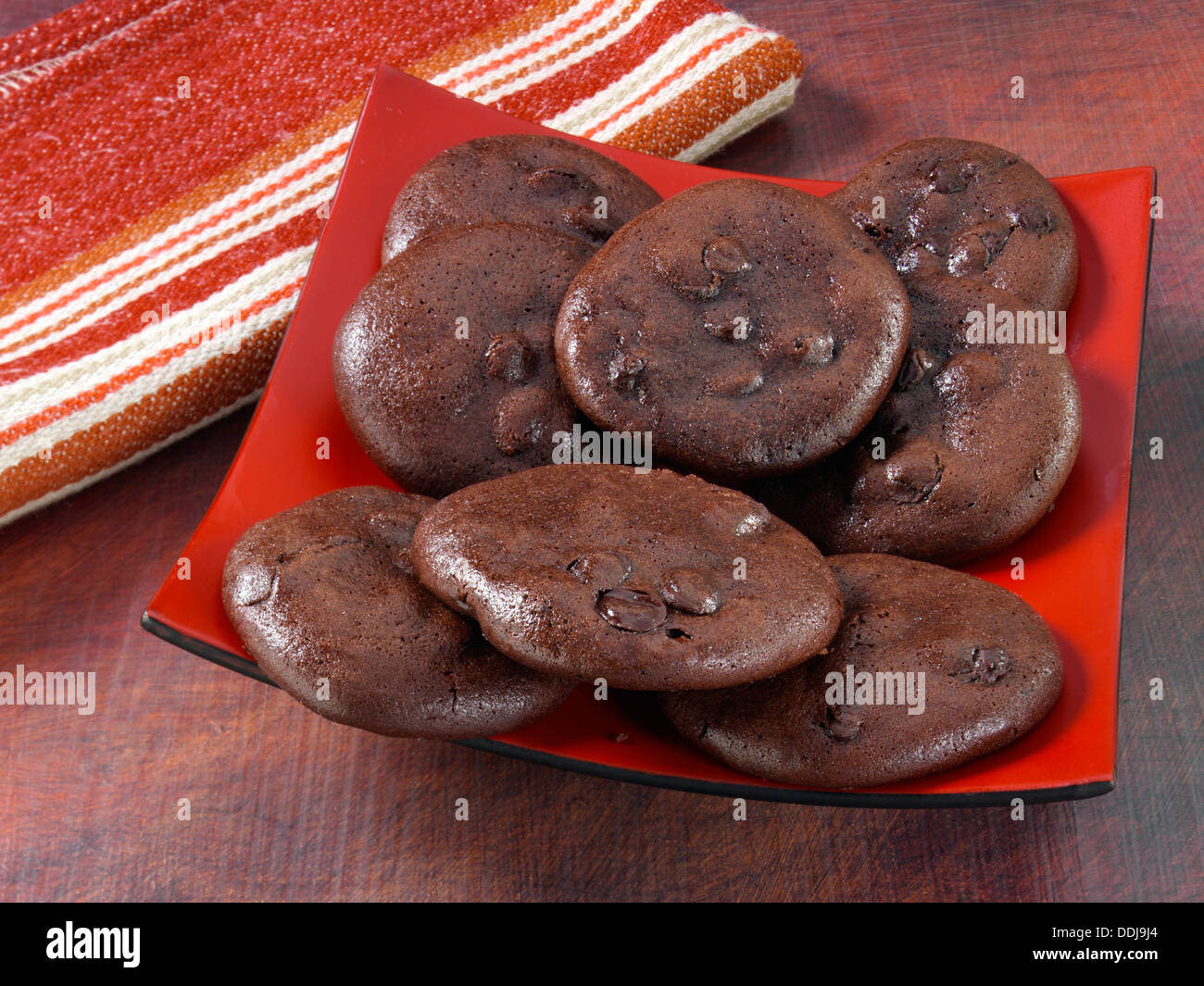 American chocolate truffle cookies sweet snacks Stock Photo - Alamy